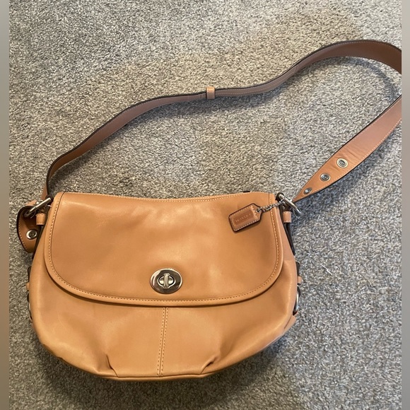 Coach | Bags | Coach Crossbody Tan With Silver Hardware | Poshmark